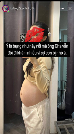 Quỳnh Lương gây thót tim với clip ngã đau điếng khi bầu to 6 tháng