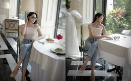 Doãn Hải My lên đồ tiểu thư sang chảnh, khác hẳn lúc làm dâu hiền ở quê ...