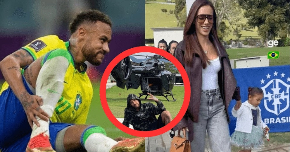 Bạn gái Neymar gây sốc đáp trực thăng đến sân tập tuyển Brazil trước ...